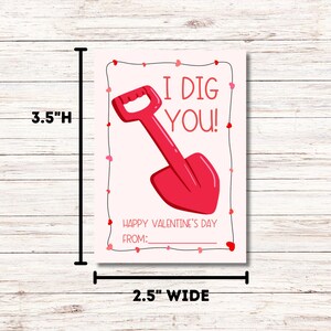 I Dig You Valentine's Day Cards - Printable Kids Classroom Tags ...