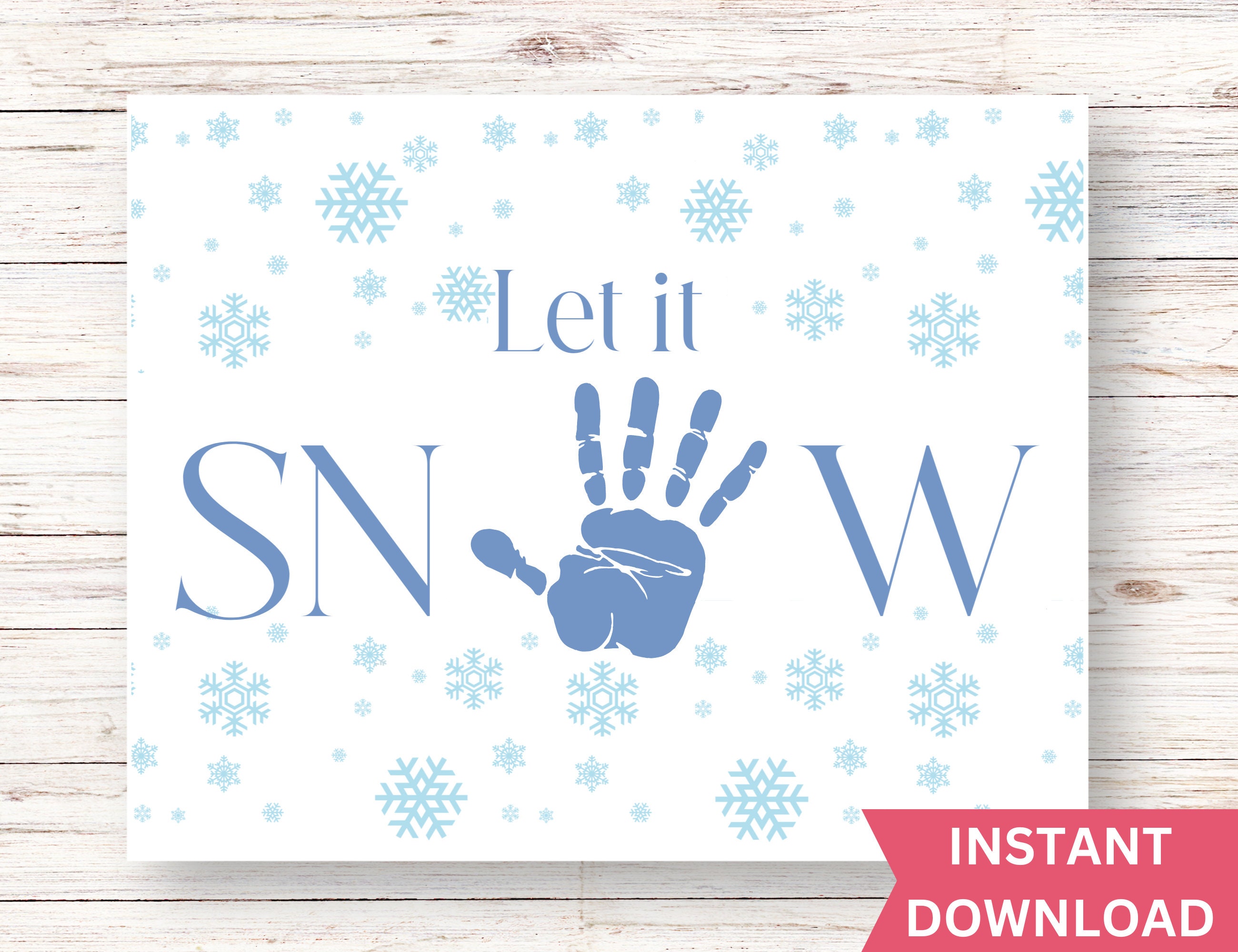 Let It Snow Winter Handprint Art Craft| Handprint Art| Handprint Craft ...