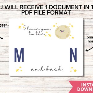 I Love You to the Moon and Back Handprint Art Craft Keepsake |handprint ...