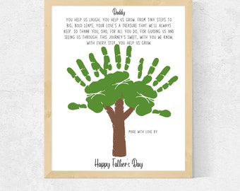 A Father is A Tree Happy Fathers Day Card From Multiple Kids 2 or 3 ...