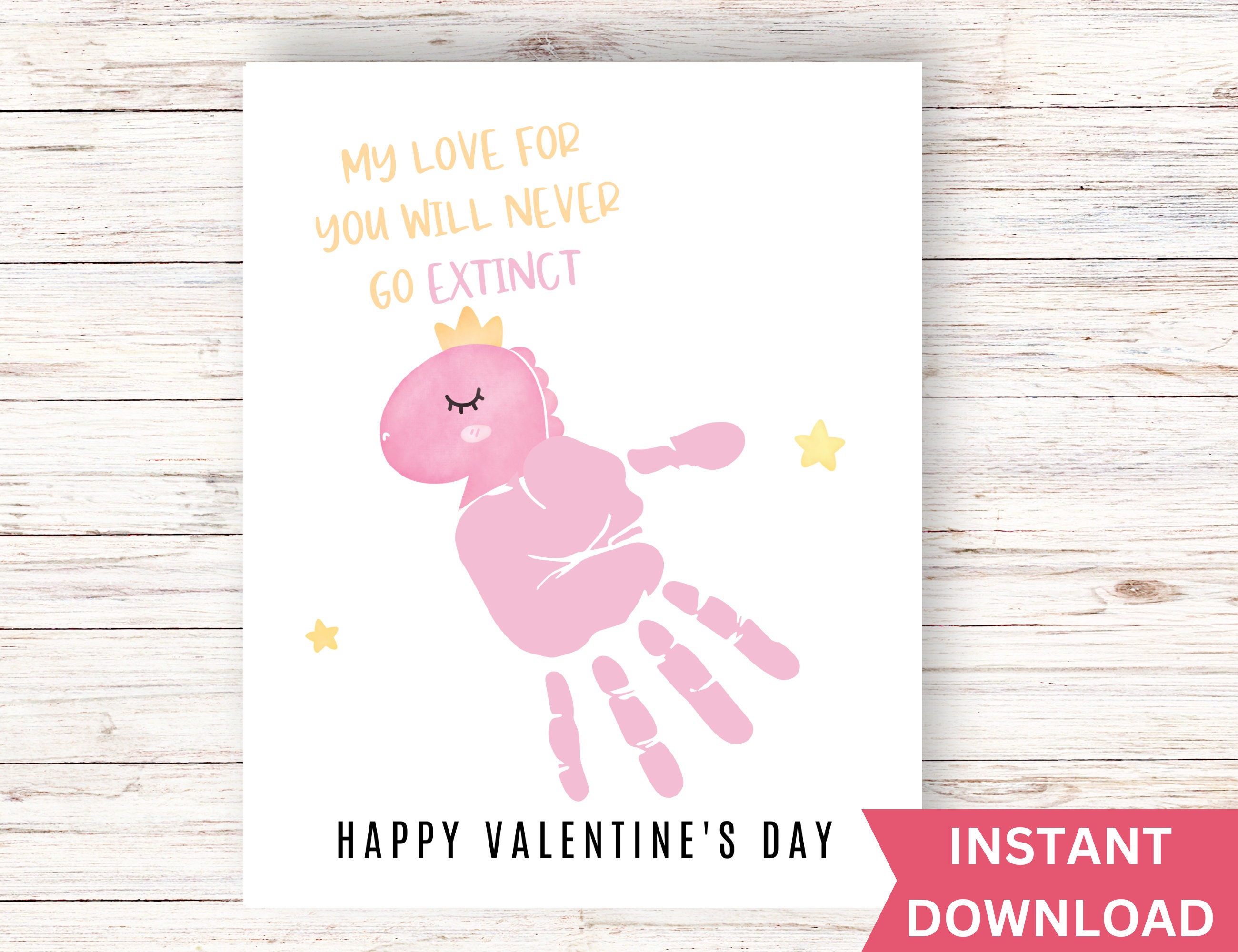 Dinosaur Valentine's Handprint Art| Valentine's Day Handprint Art ...