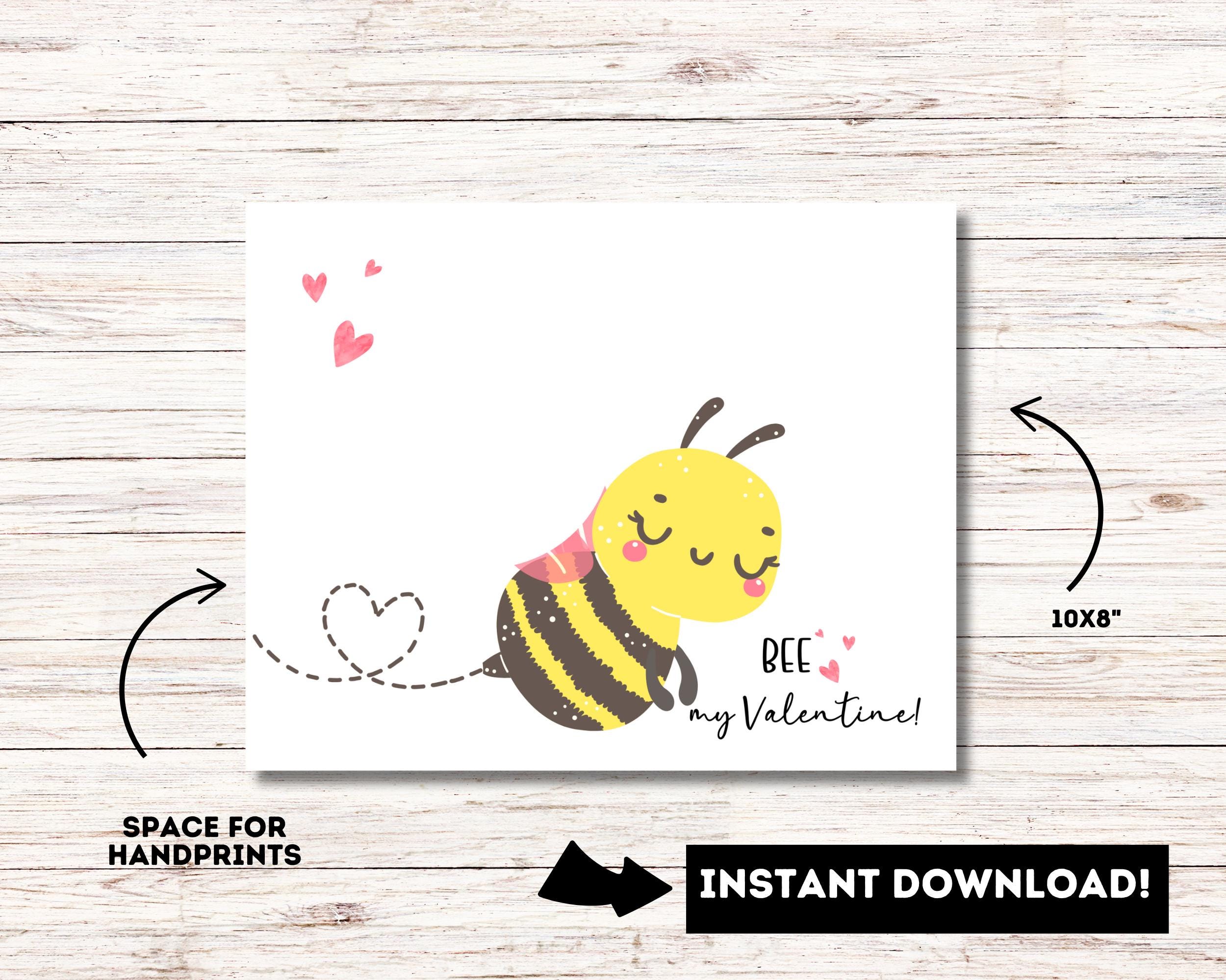 Bee My Valentine Handprint Art - DIY Kids Craft - Toddler Keepsake ...