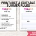 Summer Rules Printable | Summer Routine| Summer Screen Time Rules ...