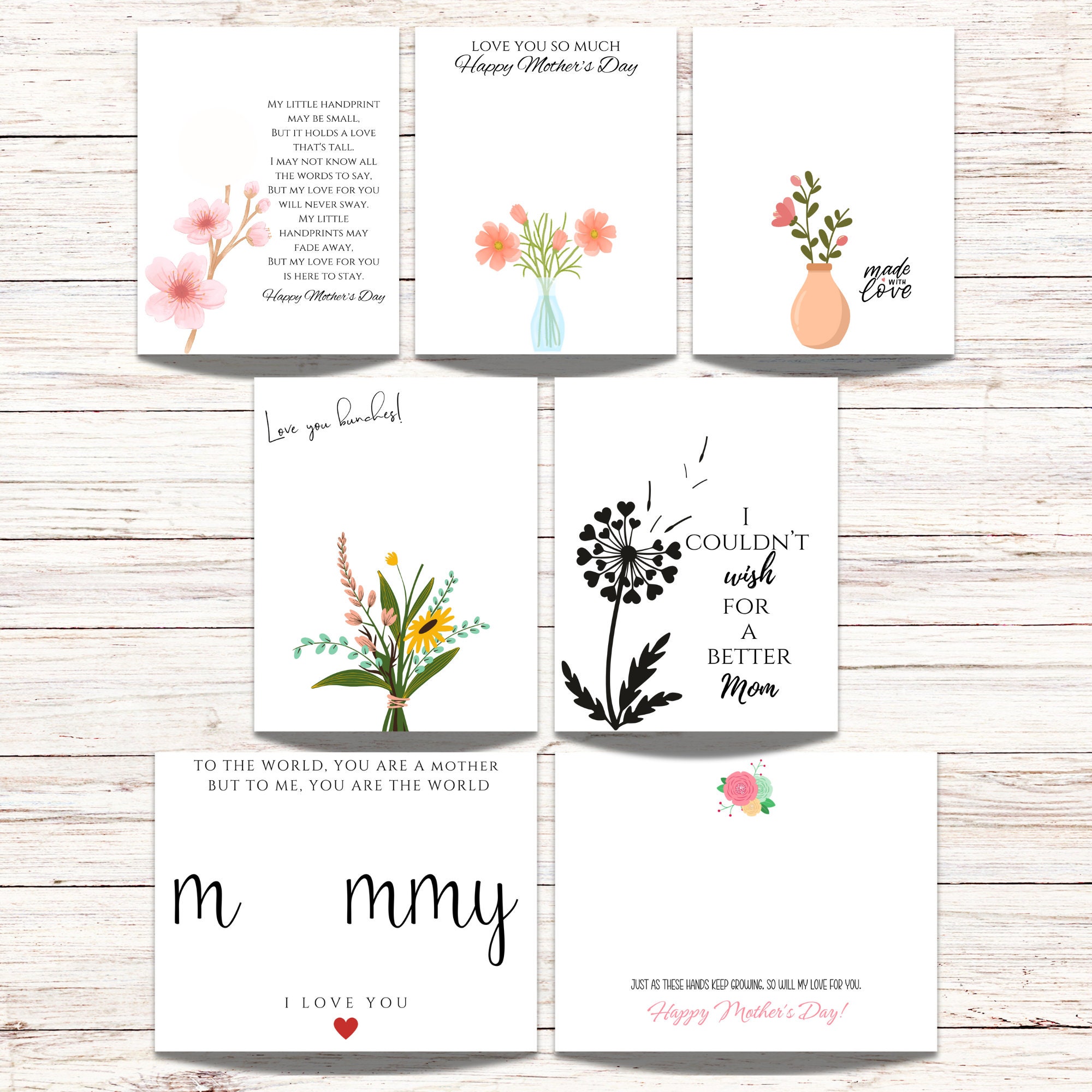 Mothers Day Handprint Bundle Memory Keepsake Footprint Keepsake Mothers ...