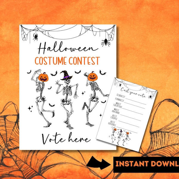 Halloween Costume Contest Flyer - Etsy