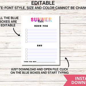 Summer Rules Printable | Summer Routine| Summer Screen Time Rules ...