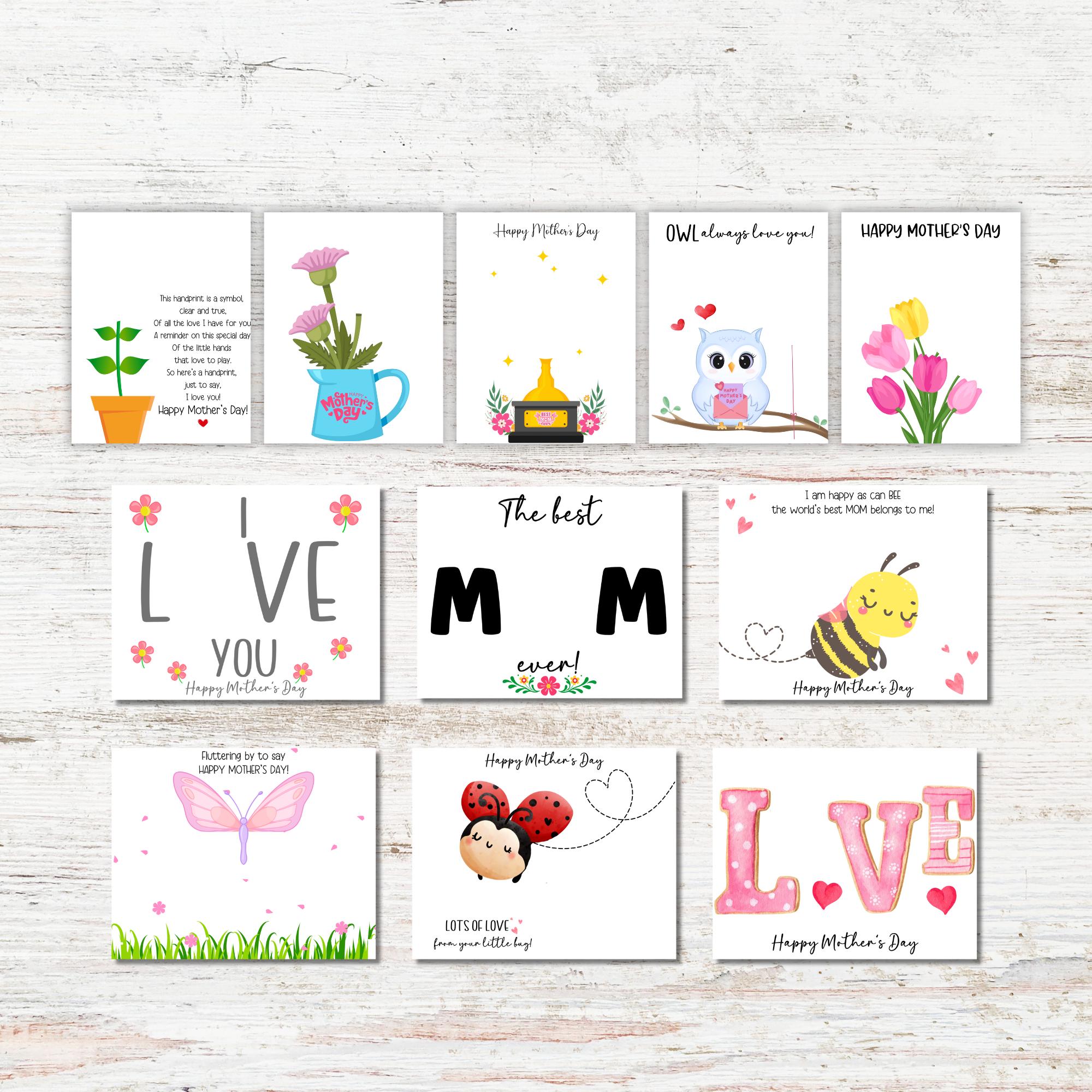 Mother's Day Handprint Bundle, Fun Printable Craft for Kids, DIY ...