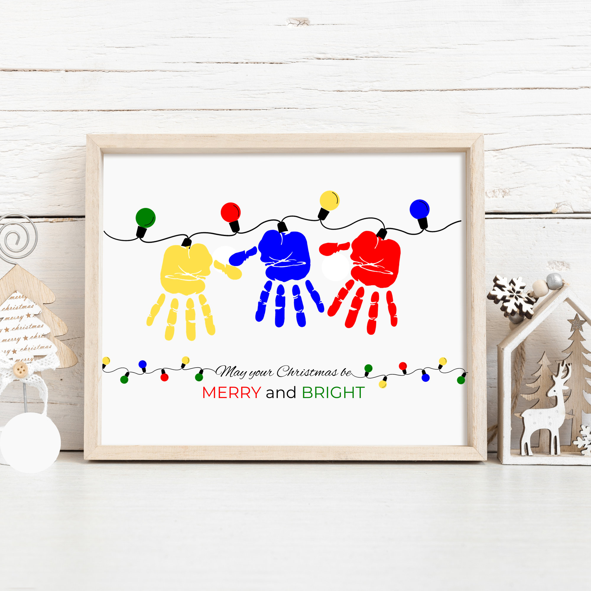 Christmas Lights Handprint Art Craft Kids Christmas Handprint Art ...