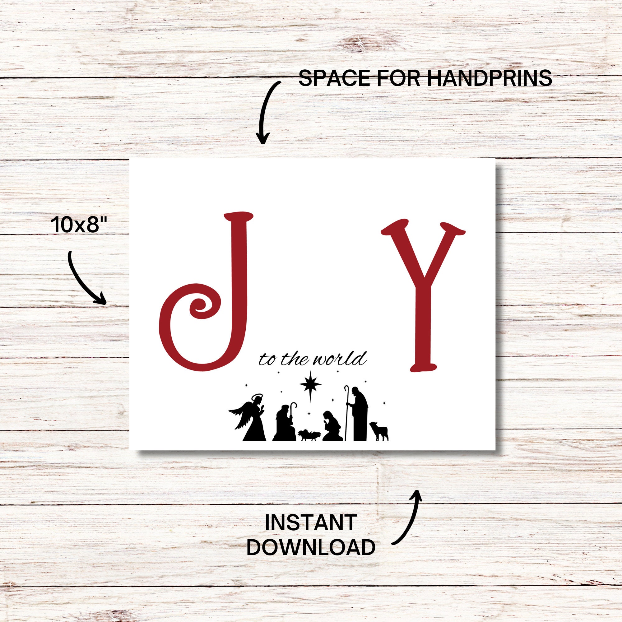 Joy Handprint Christmas Preschool, Daycare, Sunday School Craft | Baby ...