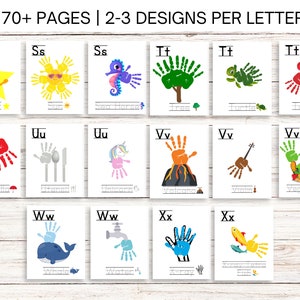 Handprint Alphabet Art Craft Book, ABC Handprint Art Book, Preschool ...