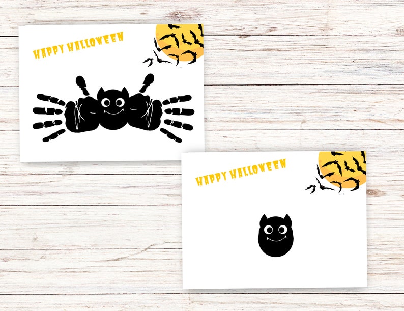 Happy Halloween Handprint Art Craft Keepsake halloween - Etsy