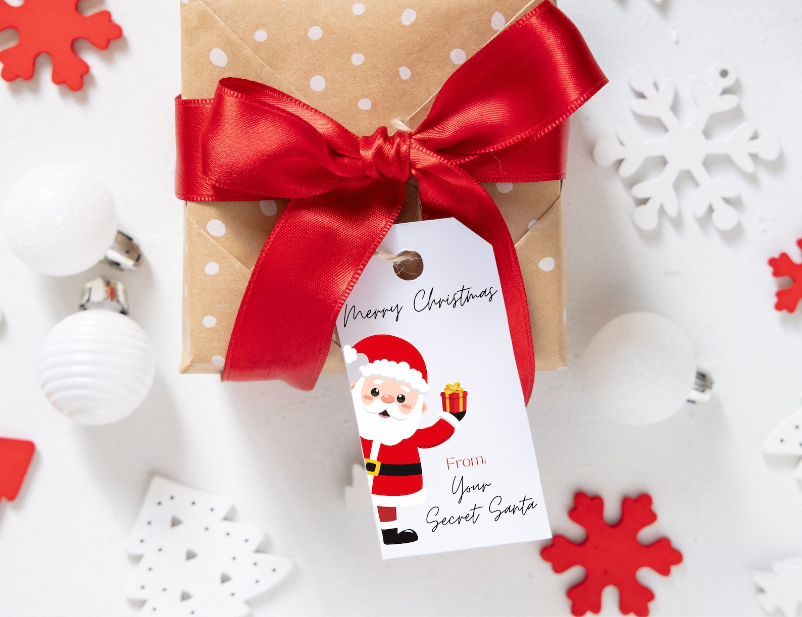 Printable Secret Santa Tags| Secret Santa Tags| Secret Santa Gift Tags ...