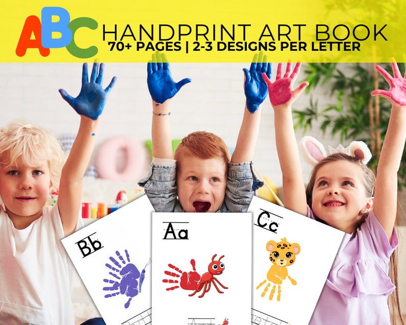 A-Z ABC Alphabet Handprint Art Pack Craft Book| Classroom Preschool ...