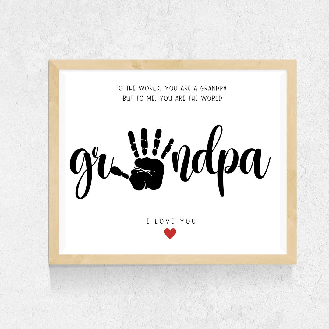 Grandpa Handprint Art |father's Day Handprint Art Craft Printable ...