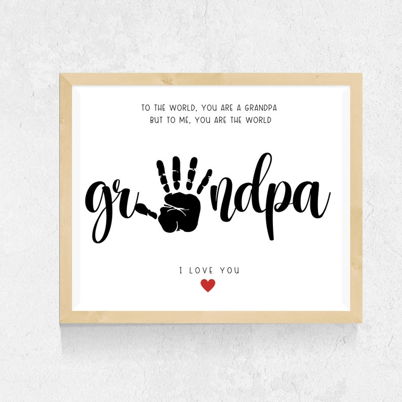 Grandpa Handprint Art father's Day Handprint Art Craft Printable ...