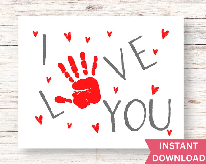 Editable Handprint Art, Fathers Day Handprint, Valentine Handprint ...