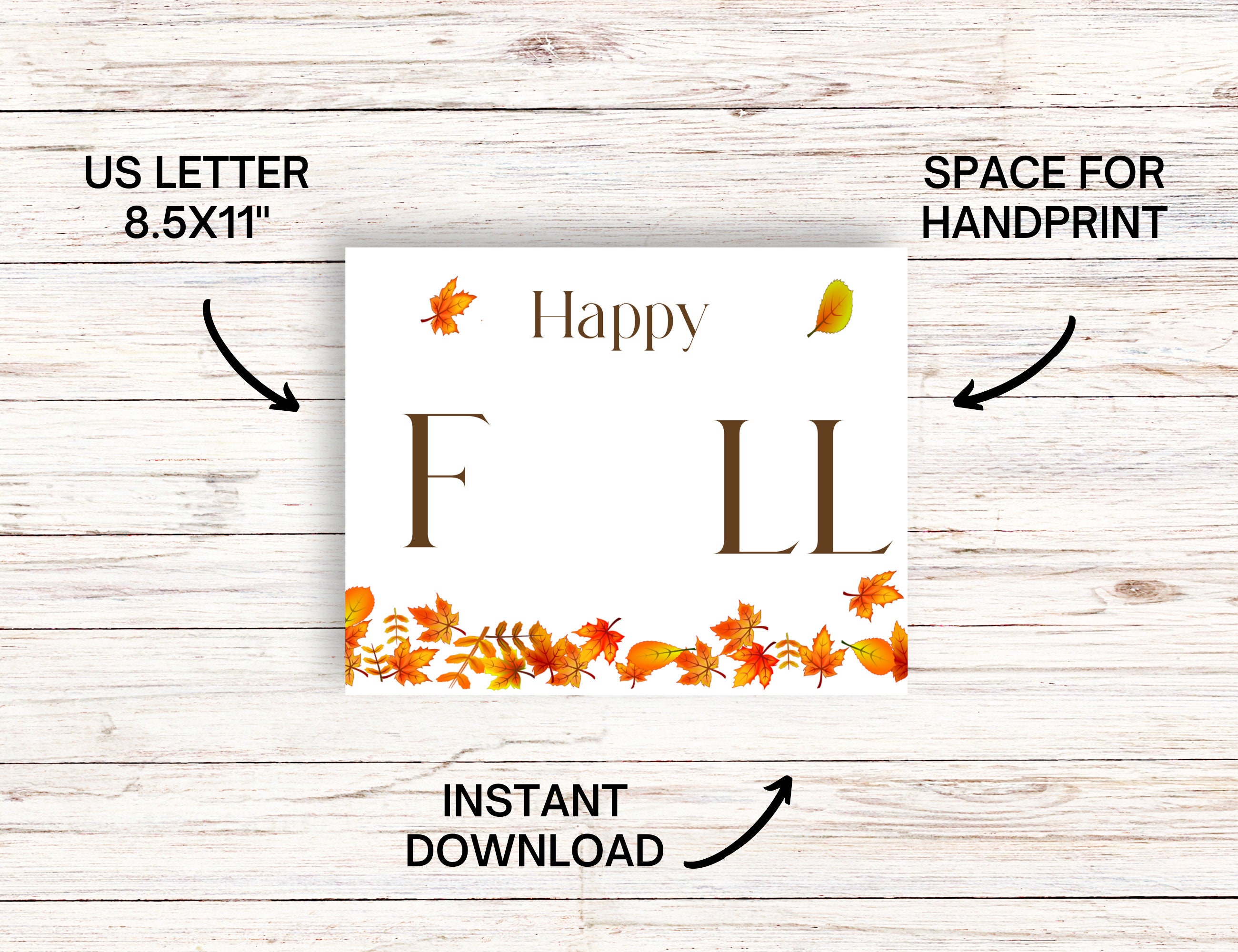 Happy Fall Handprint Art Craft Keepsake | Fall Handprint Art Craft for ...