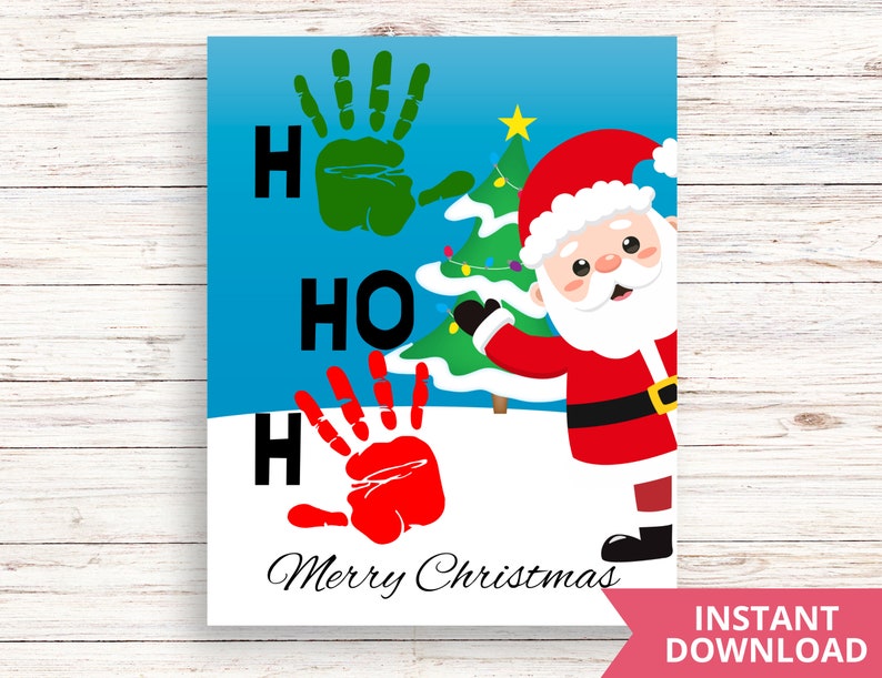 Santa Clause Handprint| Christmas Handprint Art Ideas| Kids Handprint ...