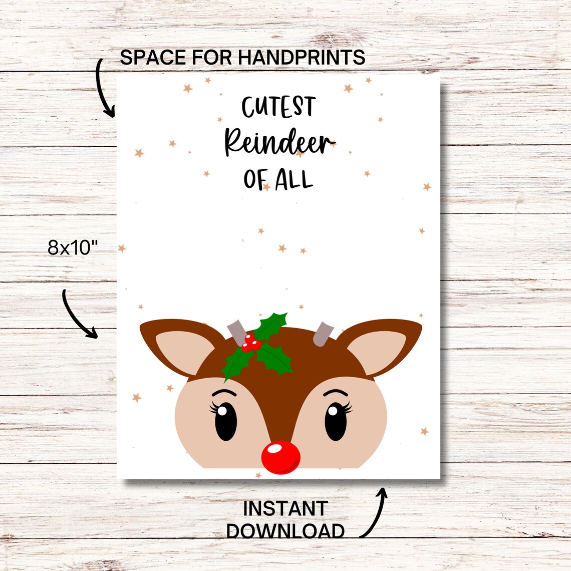 Reindeer Handprint Printable Craft| Kids Handprint Crafts |handprint ...