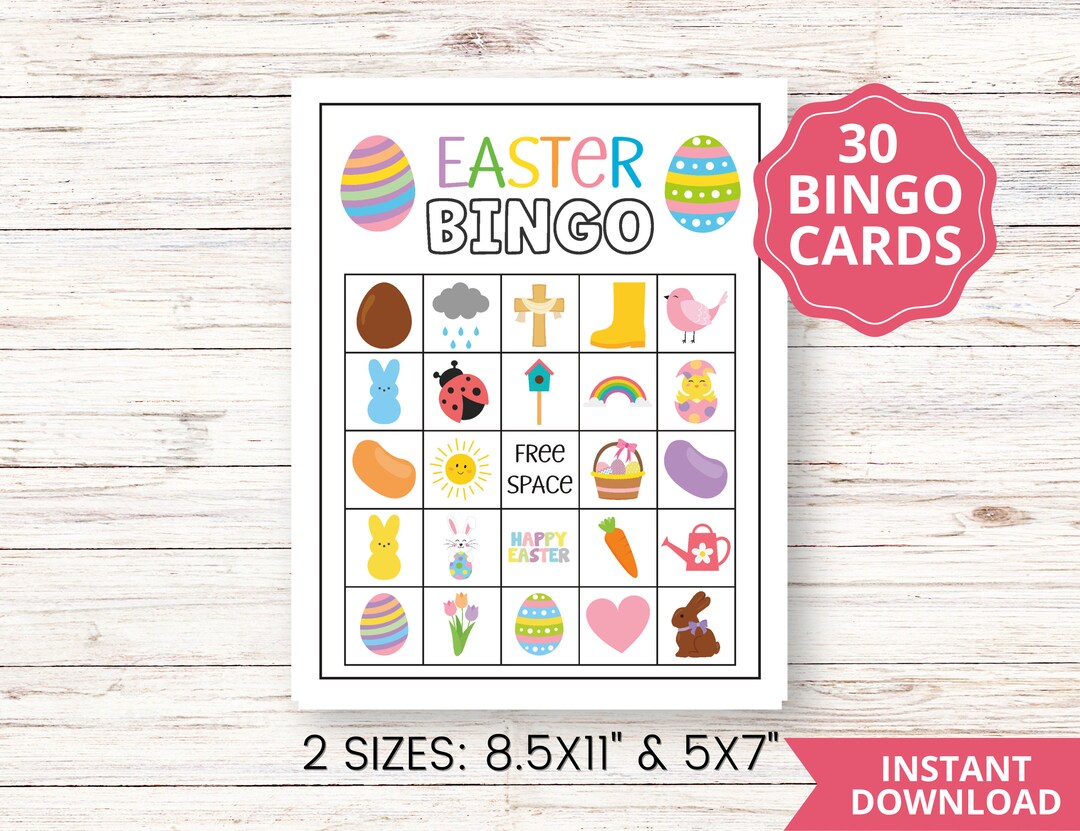 Easter Bingo Pdf| Easter Bingo Cards Printable| Easter Bingo Game ...
