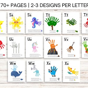 A-Z ABC Alphabet Handprint Art Pack Craft Book| Classroom Preschool ...