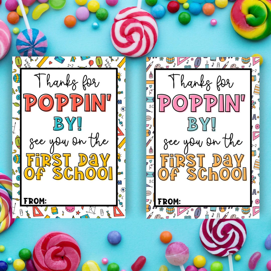 Thanks for Popping by Lollipop Tag, Meet the Teacher, Open House, Back ...