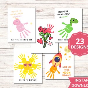 Valentine's Day Handprint Art Craft BUNDLE| February Handprint Art ...