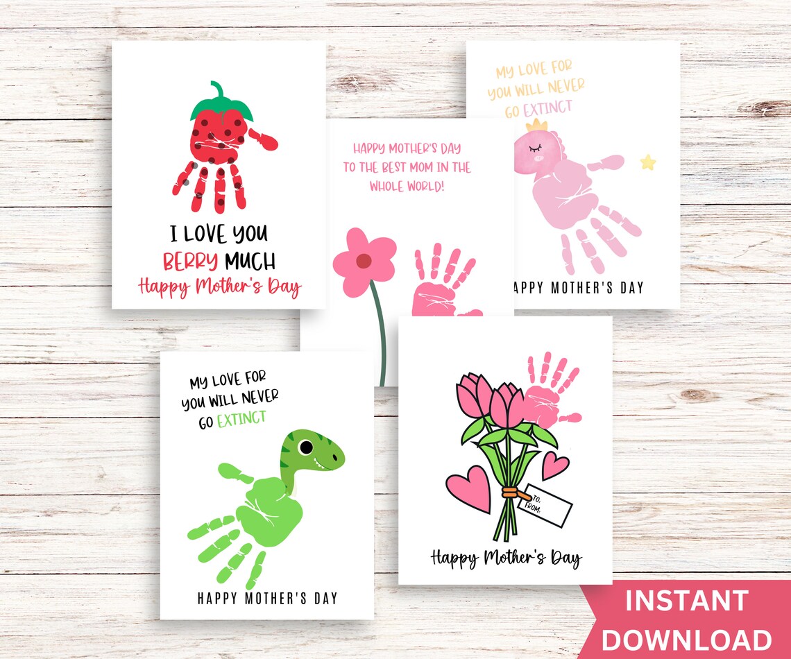 Handprint Mother's Day| Handprint Gift for Mom or Grandma| Toddler ...