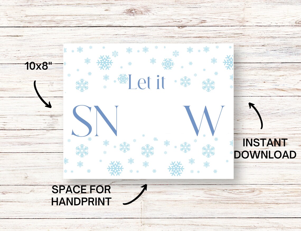 Let It Snow Winter Handprint Art Craft| Handprint Art| Handprint Craft ...