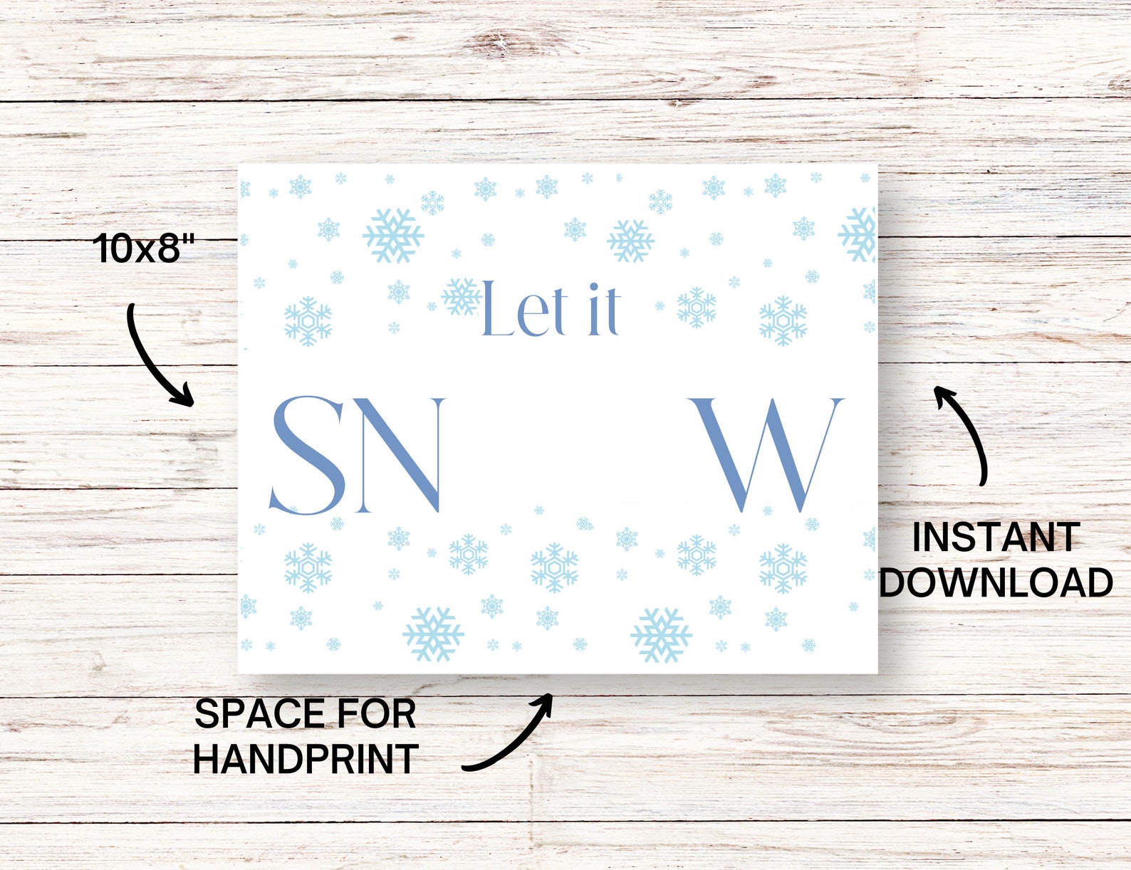 Let It Snow Winter Handprint Art Craft Handprint Art Handprint Craft ...