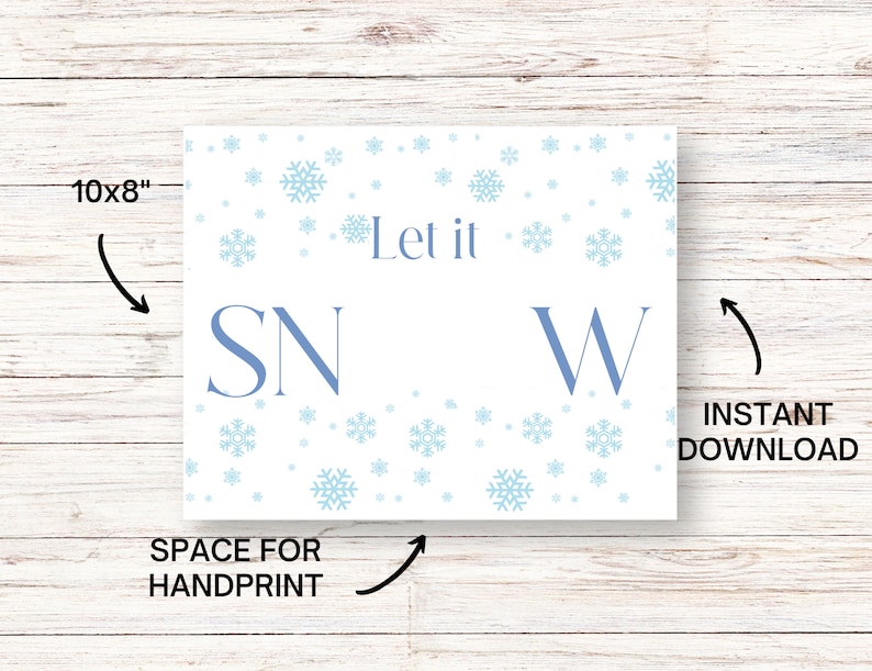 Let It Snow Winter Handprint Art Craft| Handprint Art| Handprint Craft ...