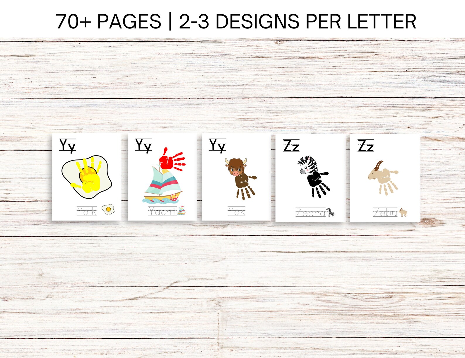 Handprint Alphabet Book, ABC Handprint Art Pack , Baby ABC Printable ...