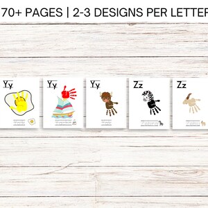 Handprint Alphabet Art Craft Book, ABC Handprint Art Book, Preschool ...