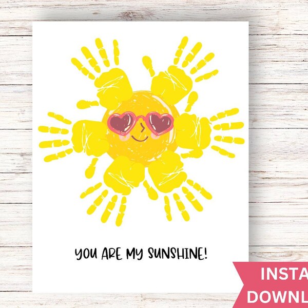 You Are My Sunshine Handprint - Etsy