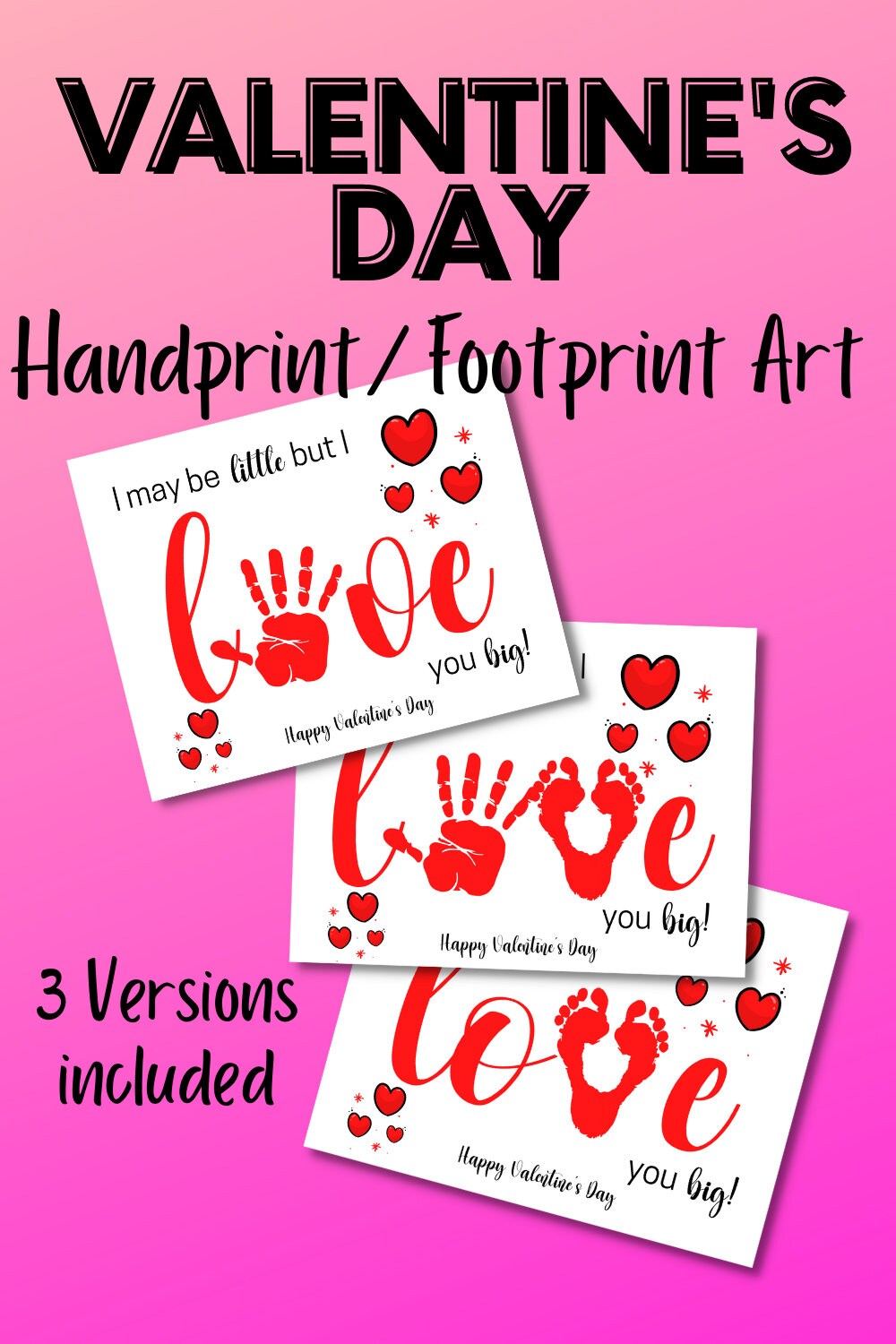 Valentine's Day LOVE Handprint Art Craft Handprint Art Handprint Craft ...