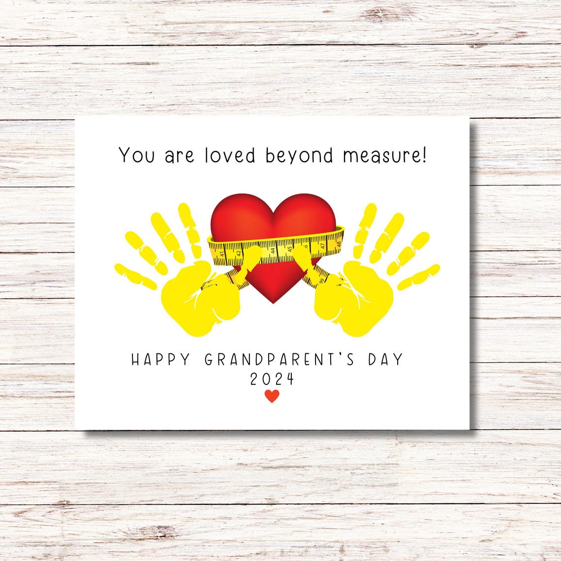 Happy Grandparents Day 2024 Handprint Art Card Keepsake Grandparents ...