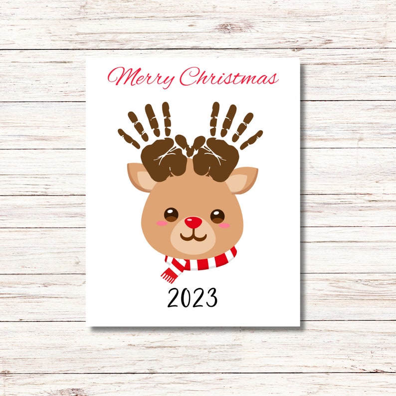 Reindeer Handprint Printable Craft| Kids Handprint Crafts |handprint ...