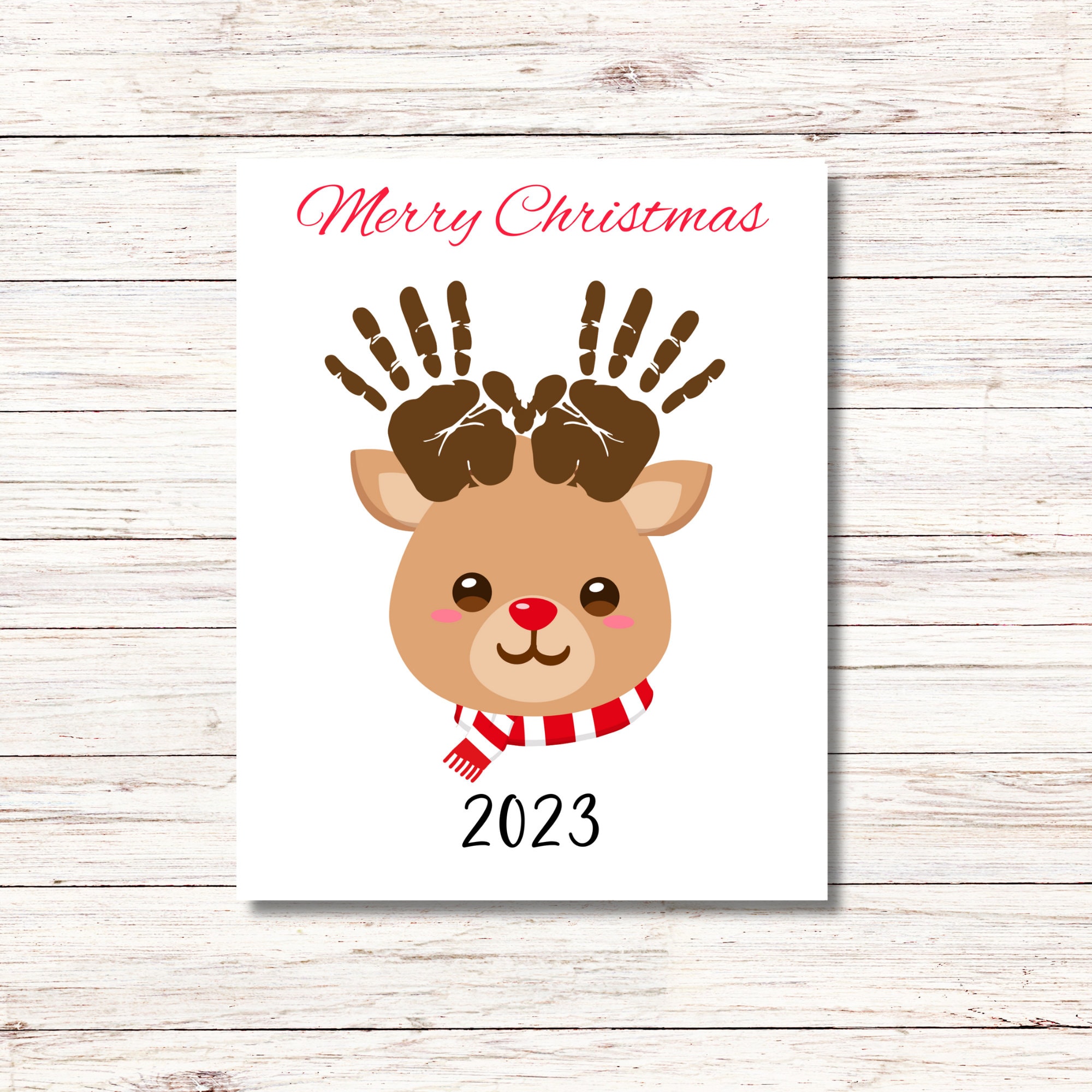 Reindeer Handprint Printable Craft| Kids Handprint Crafts |handprint ...