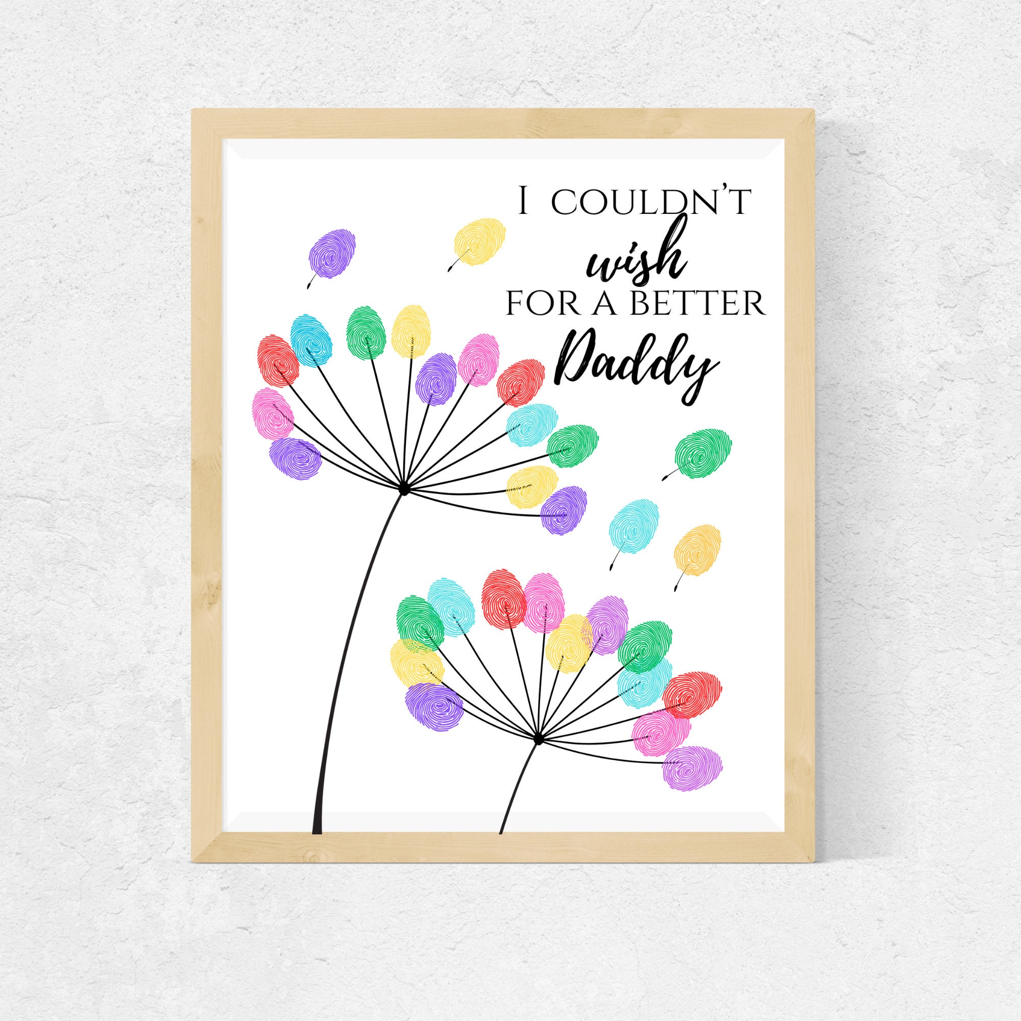 Fathers Day Fingerprint Craft, Toddler Craft Dad Gifts From Kids Gift ...