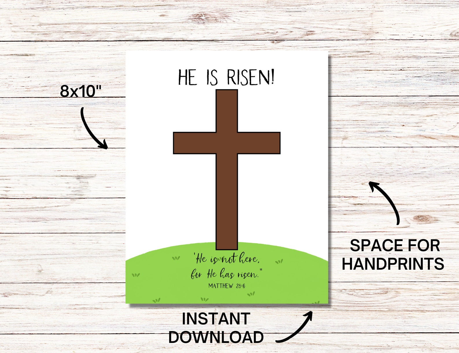 He is Risen Matthew 28:6 Handprint Art Craft| Easter Handprint Craft ...