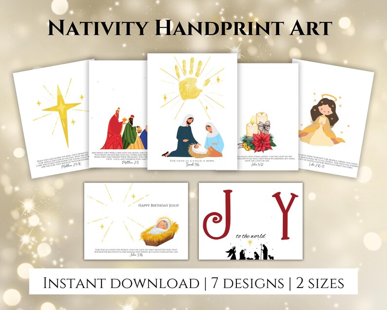 Toddler Handprint Art for Christmas,nativity Handprint Art |nativity ...