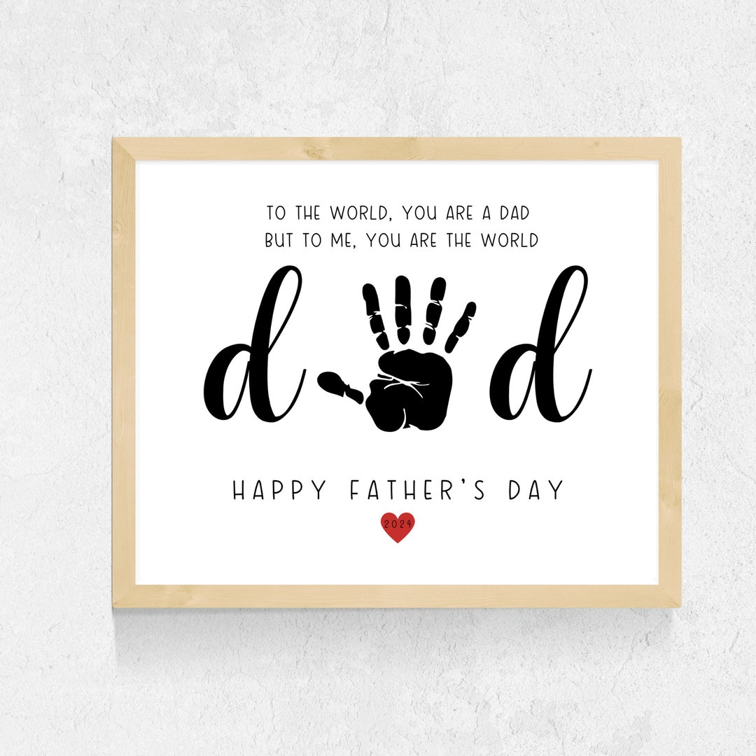 Father's Day Handprint Printable, Handprint Art Ideas for Father's Day ...