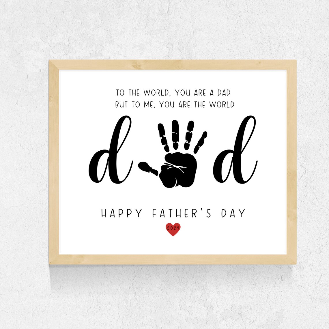 Father's Day Handprint Printable, Handprint Art Ideas for Father's Day ...