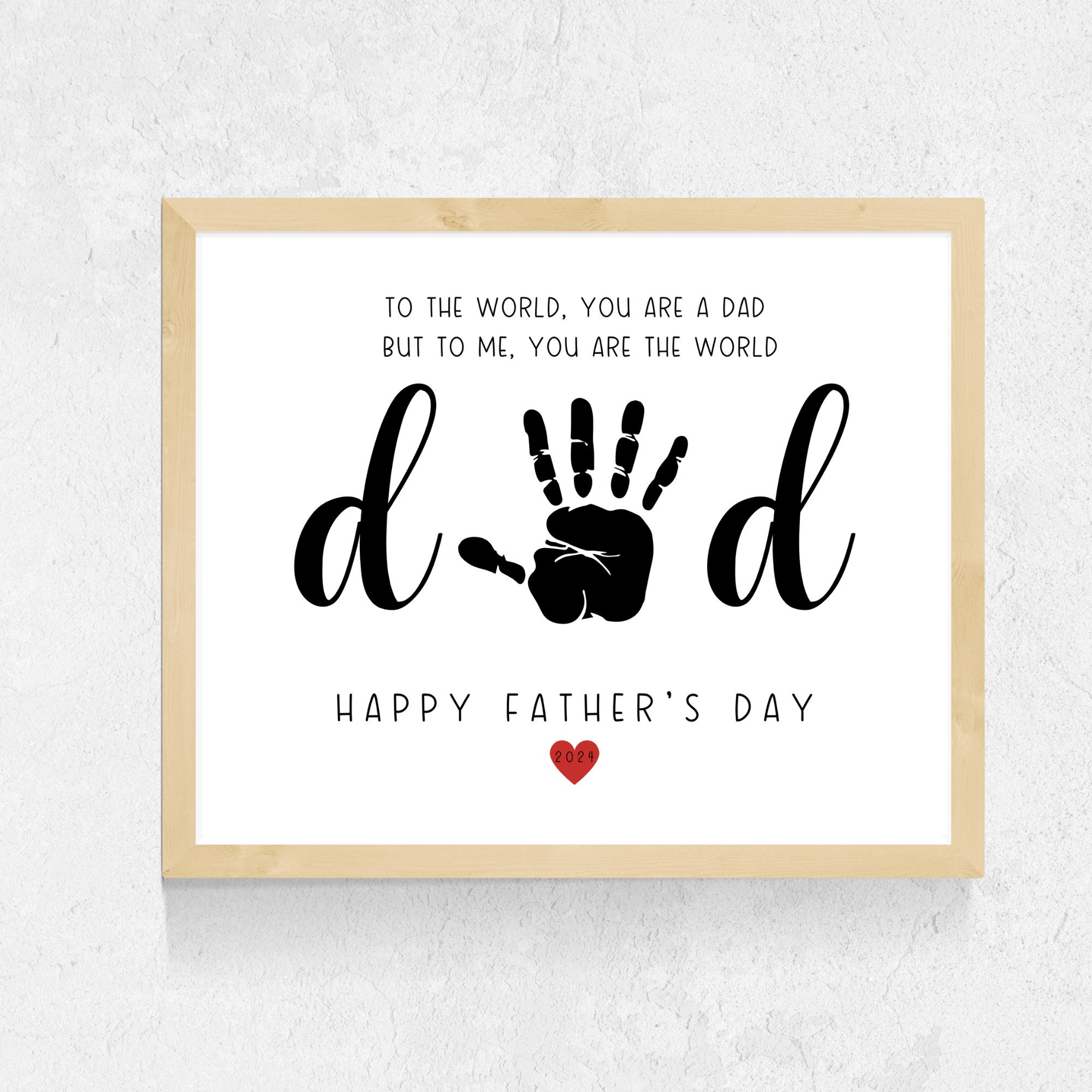 Father's Day Handprint Printable, Handprint Art Ideas for Father's Day ...