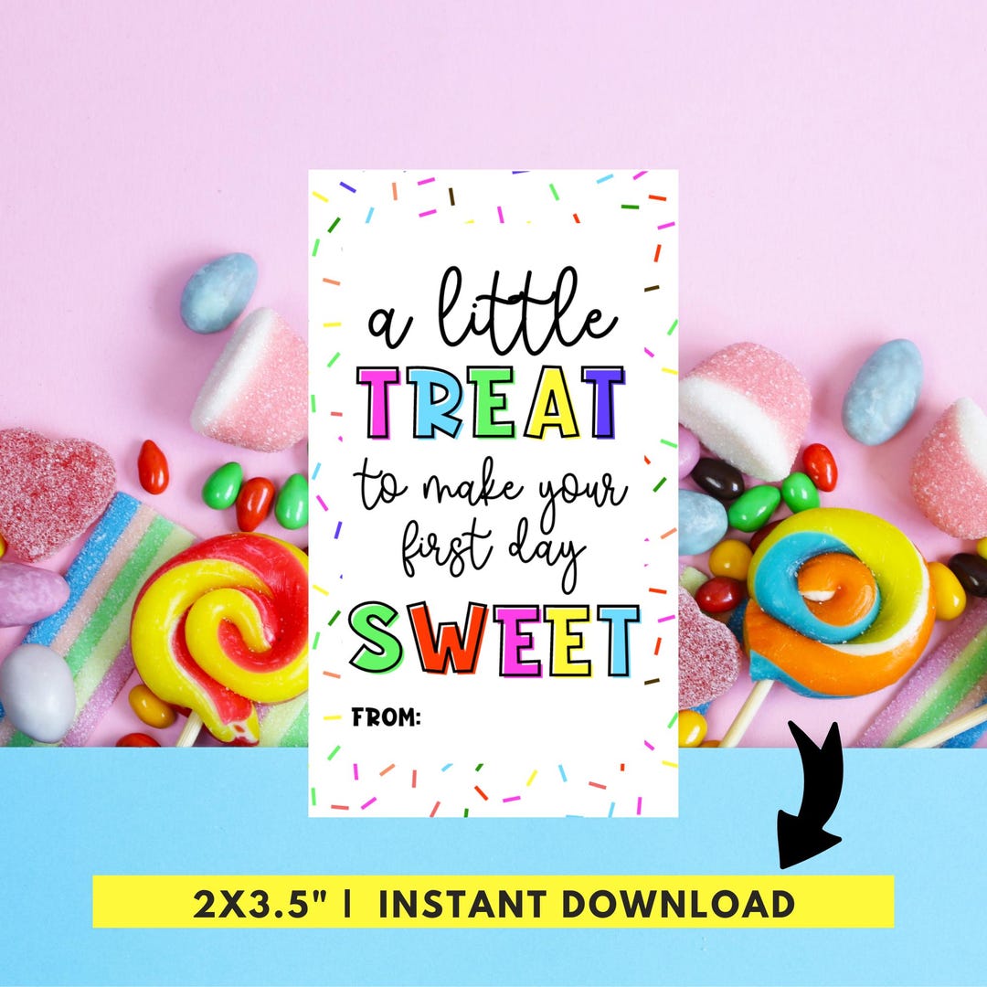 Back to School Sweet Treat Tag, Welcome Back to School Gift Tag, Back ...