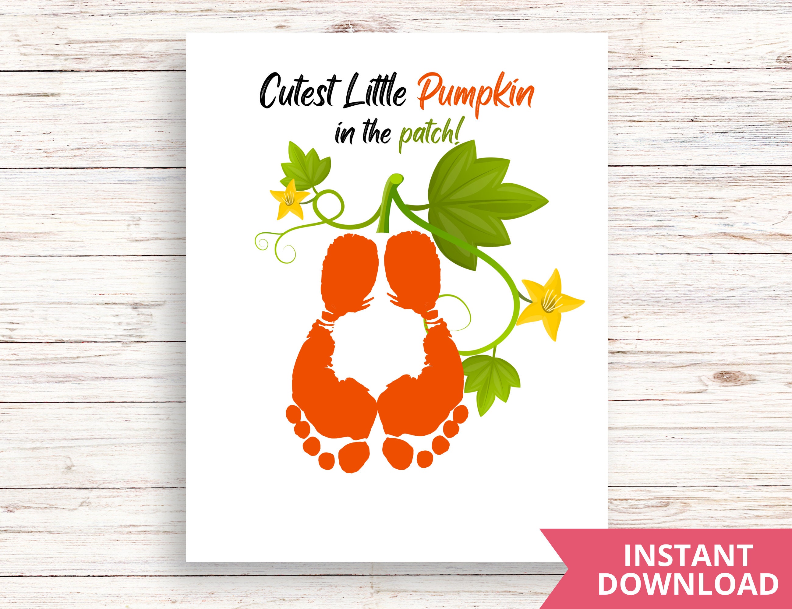 Cutest Little Pumpkin in the Patch Footprint/ Handprint Art Craft ...