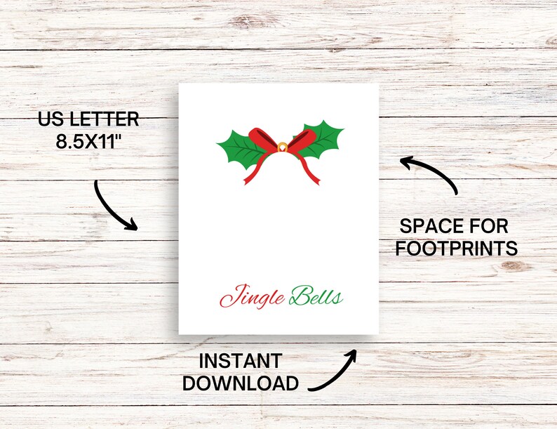 Christmas Bell Footprint Art Craft Keepsake |christmas Footprint Ideas ...