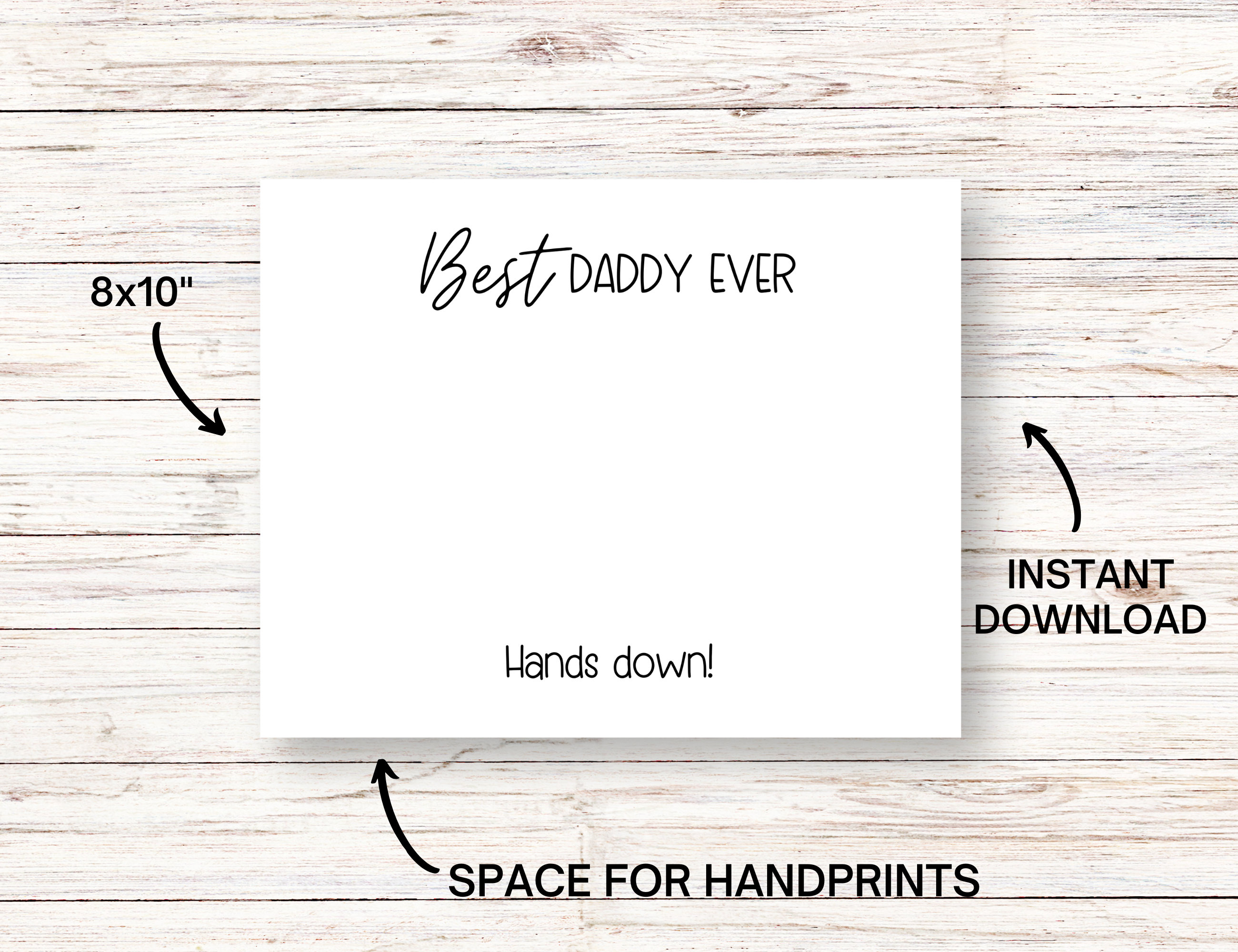 Best Daddy Ever |best Dad Hands Down |father's Day Handprint Art Craft ...