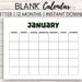 12 Month Printable Blank Calendar Monthly Calendar Printable 12 Month ...