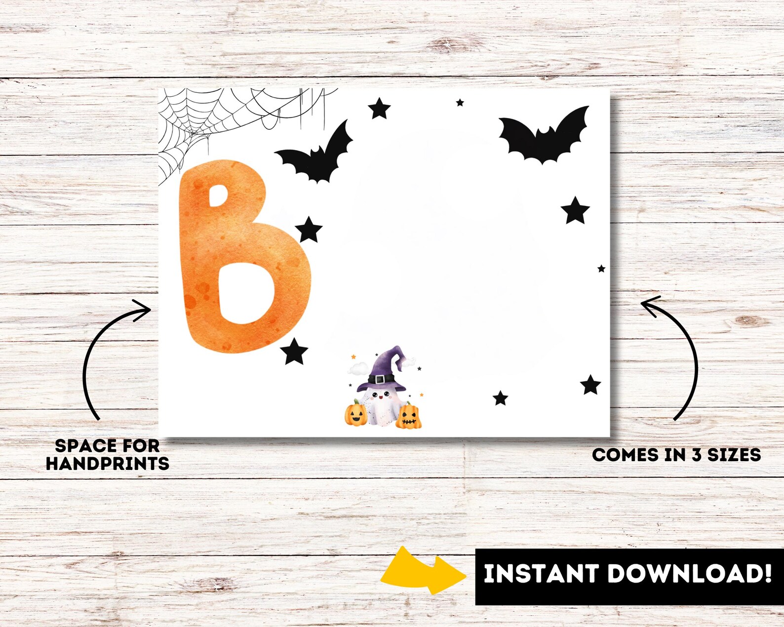 Boo Handprint Craft, Printable Halloween Handprint Art, Halloween BOO ...